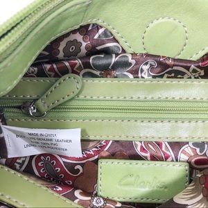 Clarks | Bags | Clarks Leather Green Crossbody Bag | Poshmark